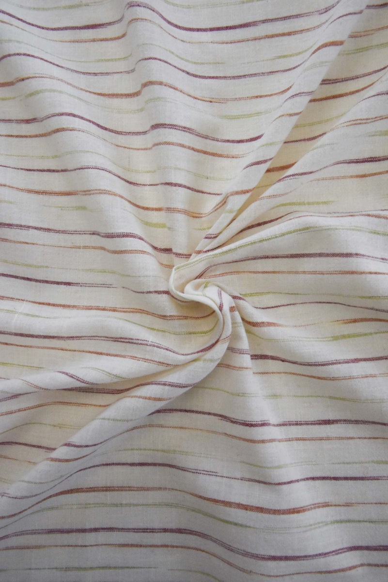 Organic Plant-Dyed Fabric - Multicolor Stripes – Sustain by Kat